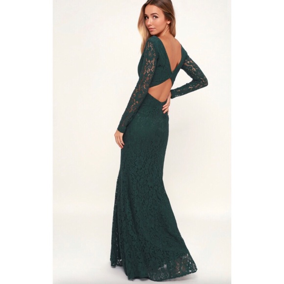 Lulus | Dresses | Nwt Lulus Green Lace Formal Maxi Gown Size S | Poshmark